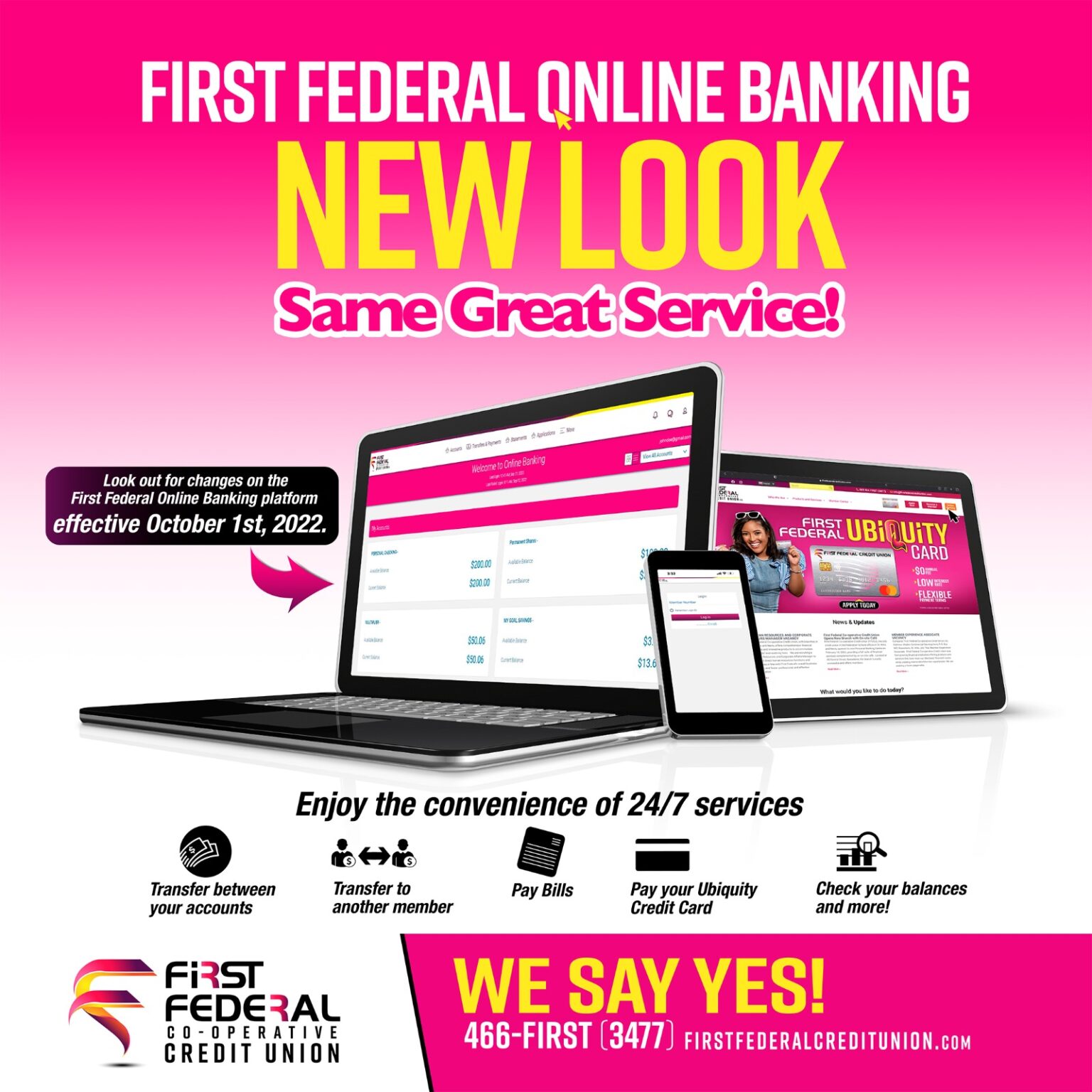 Online Banking gets a new make-over – First Federal Credit Union